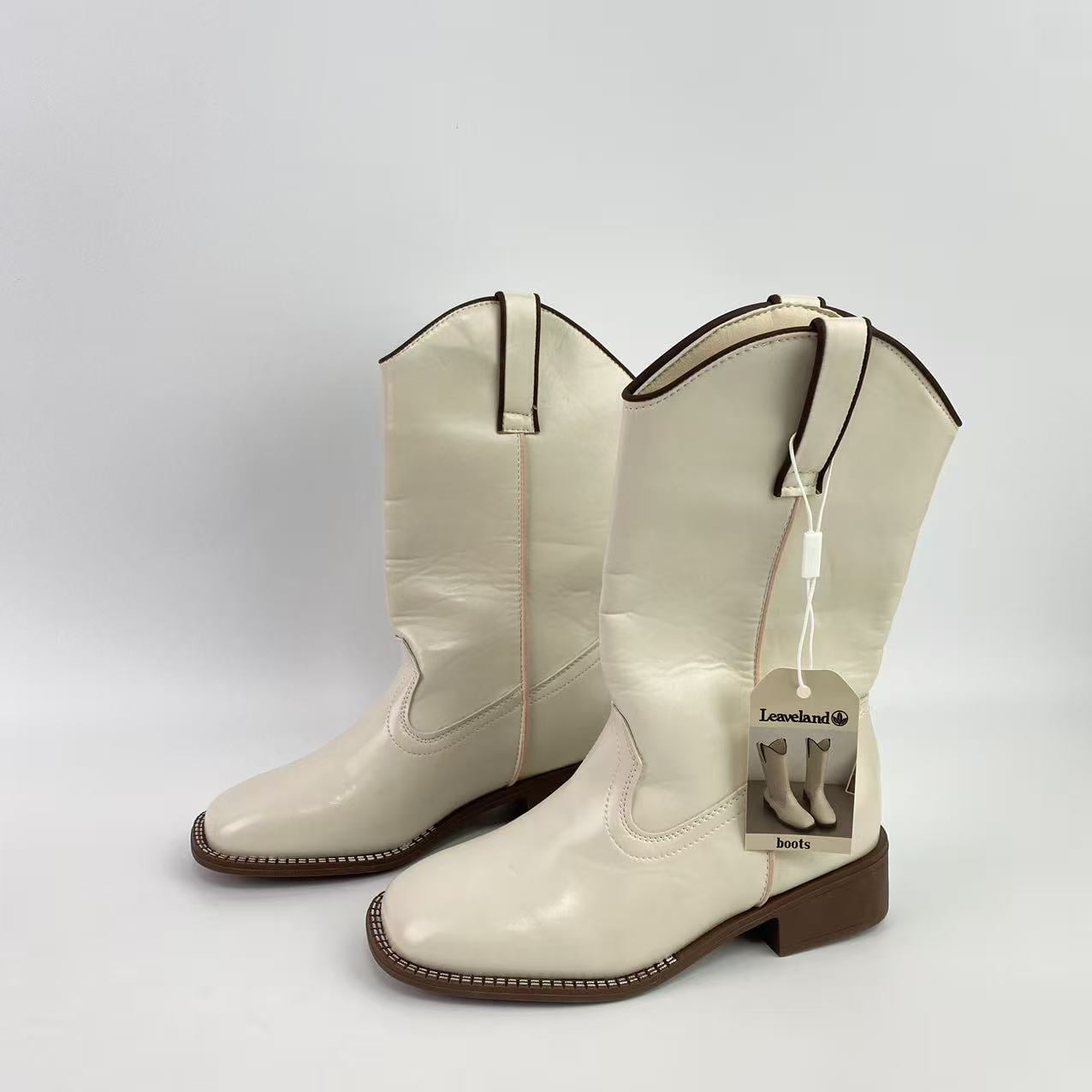 Leaveland Boots,Womens Wide Calf Knee Pointed Toe Side Zipper Suede ...