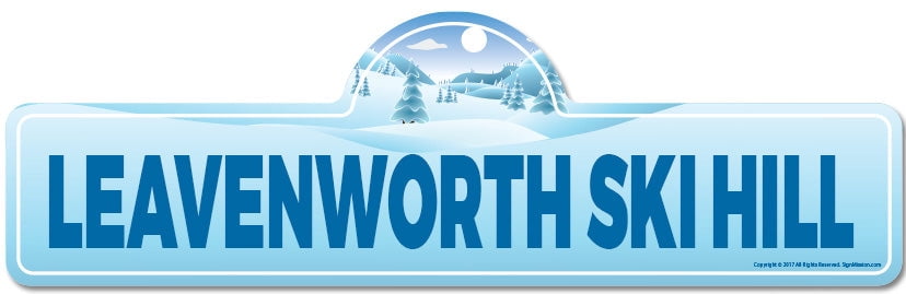 Leavenworth Ski Hill Street Sign | Indoor/Outdoor | Skiing Skier ...