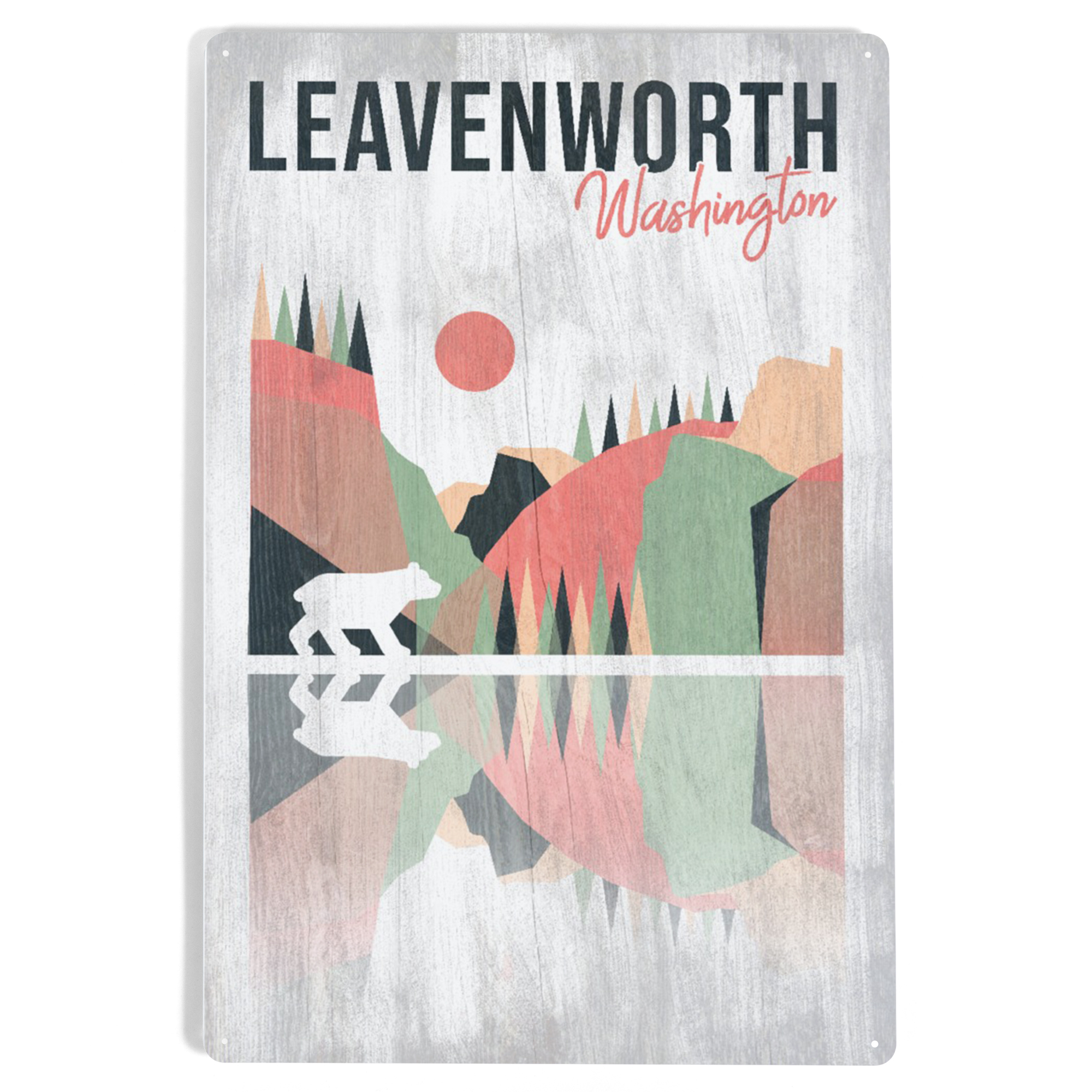 Leavenworth, Washington, Bear and Reflection (12x18 Aluminum Art ...