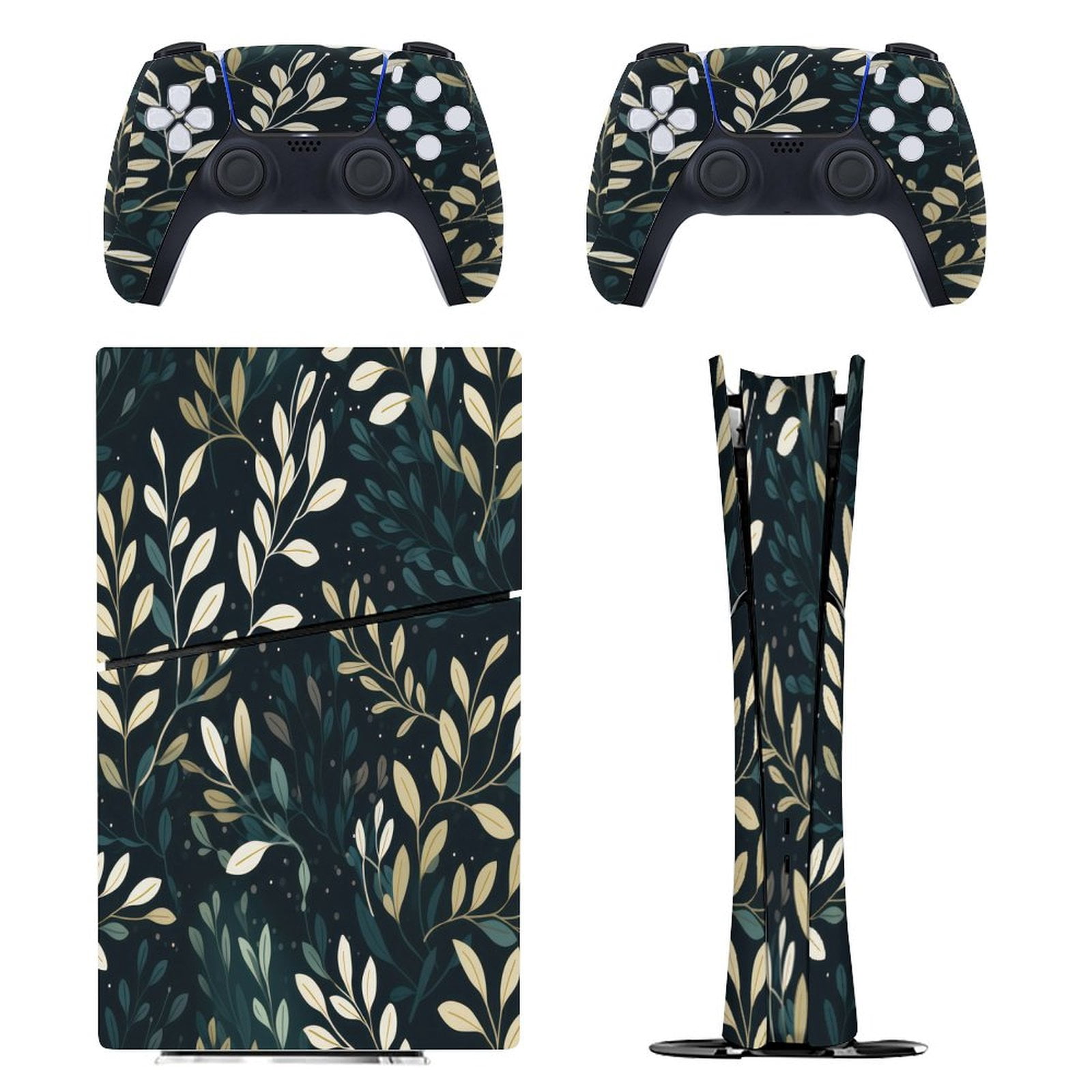 Leaves, Arranged, Dark PS5/PS5 Slim Digital Disc Skin Sticker For ...