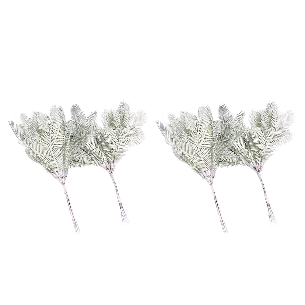 DEEPCRAFF 4 pcs Artificial Leaves for Decor Plastic Green DIY Bonsai ...