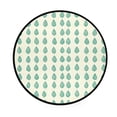 Leaves Background Memory Foam Bath Mat 36" Absorbent Rug with Non Slip ...