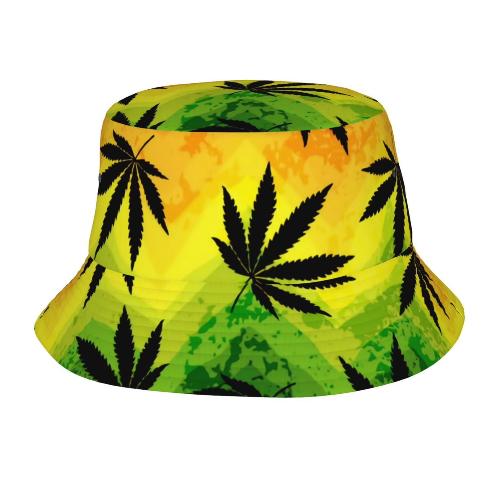 Leaves Colorful Bucket Hat, Packable Fisherman Sun Cap, Foldable UV ...