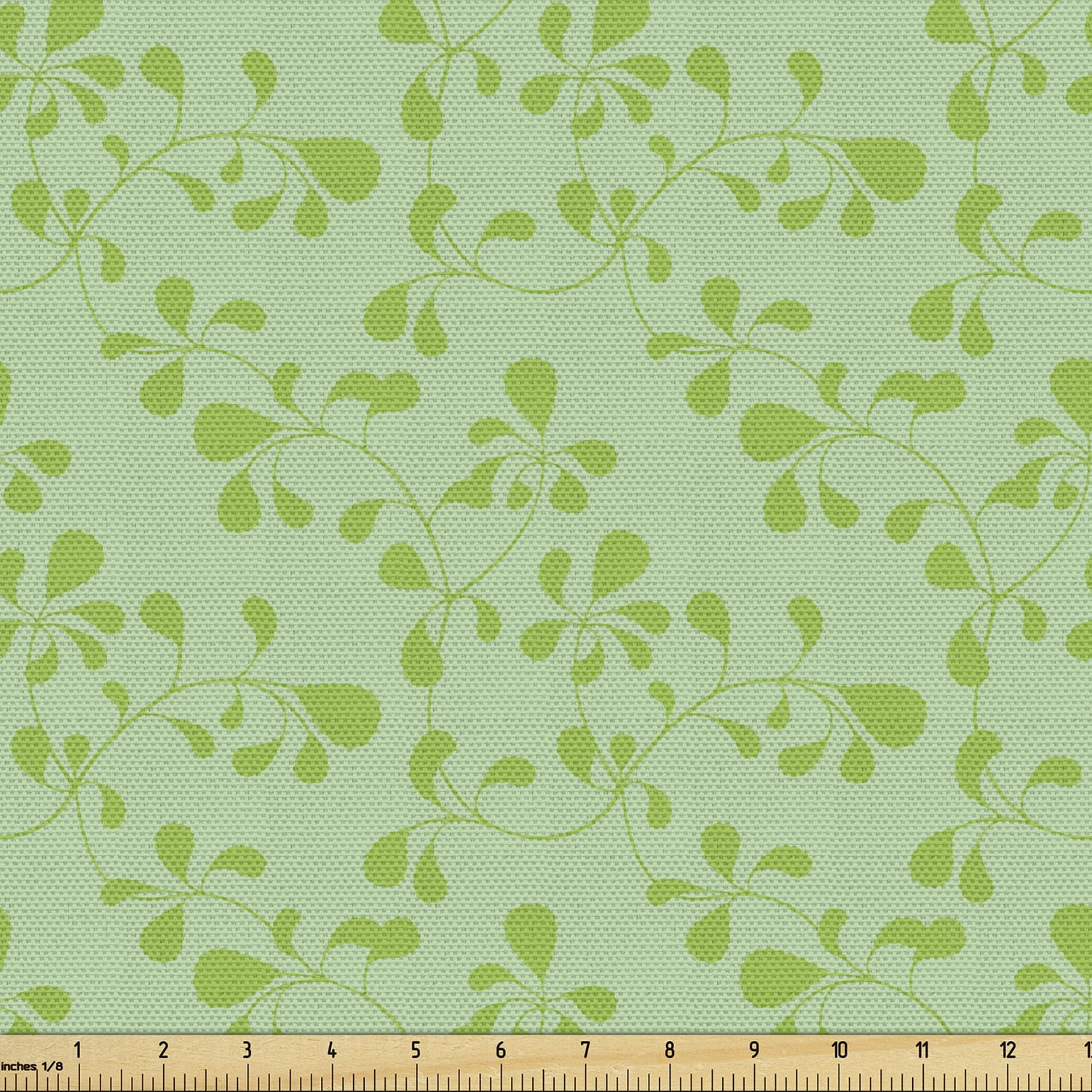 Ambesonne Leaves Fabric by the Yard Upholstery, Summer Leafy Branch ...
