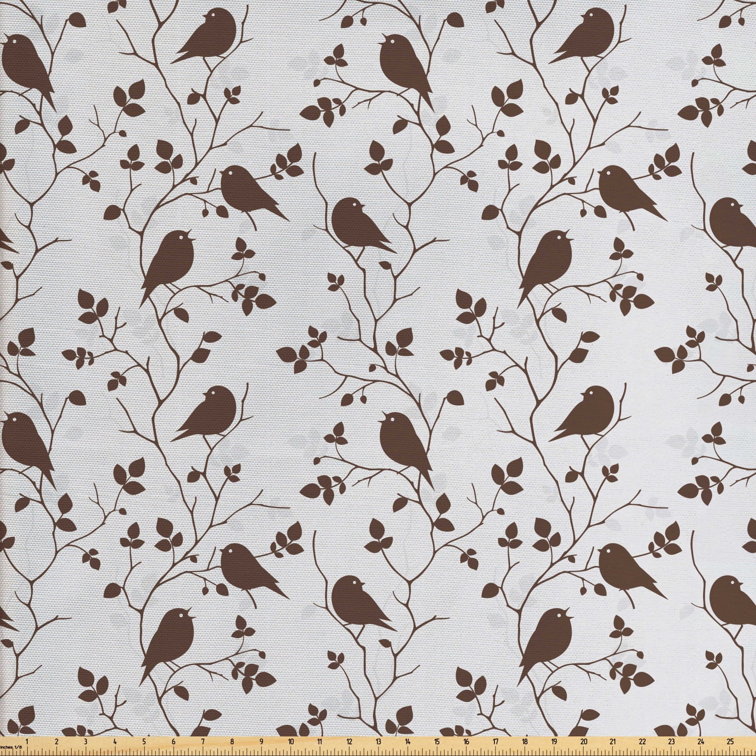 Ambesonne Leaves Fabric by the Yard Upholstery, Retro Rustic Autumn, 10 ...