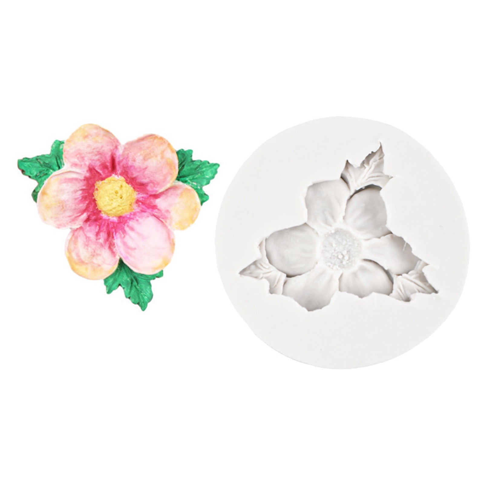 Leaves Flower Silicone Molds Heat Resistant Fondant Silicones Mould for ...