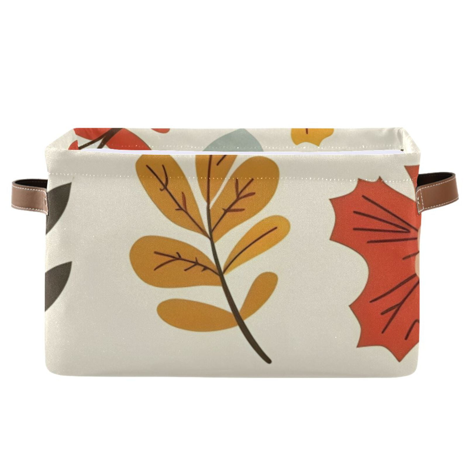 Leaves Flowers and Pines Storage Bins Baskets With Handles Storage Box ...