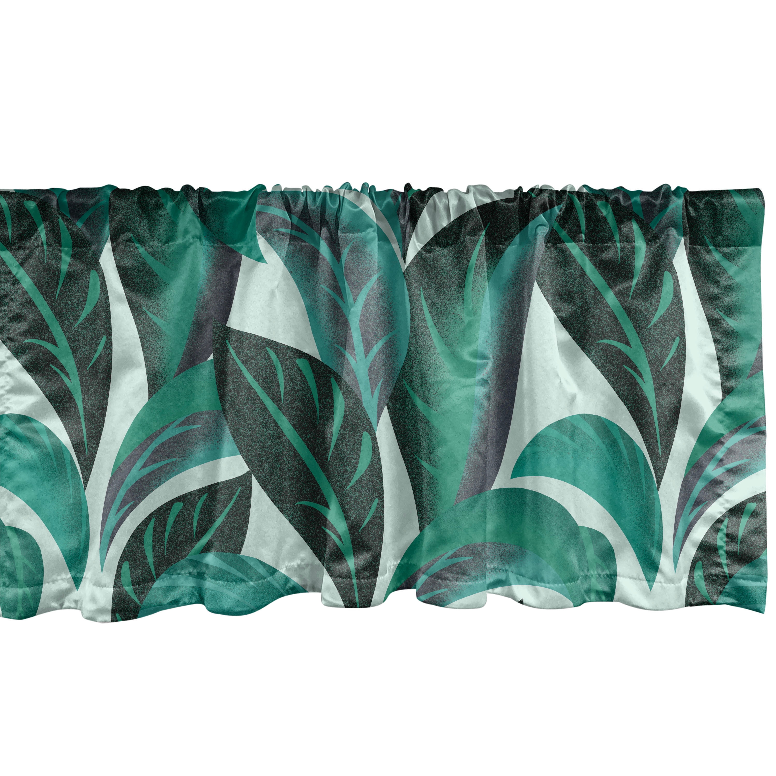 Leaves Greenery Window Valance, Boho Botanical Tropical Jungle Bohemian ...