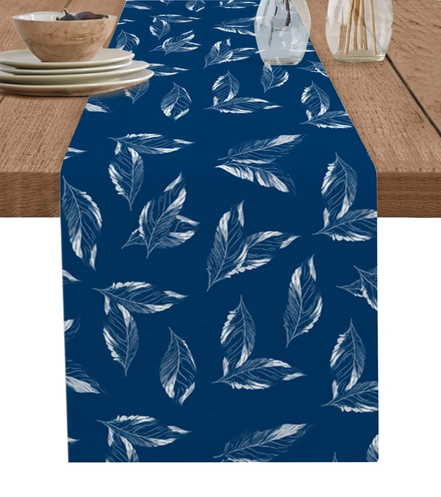 Leaves Hand Painted Watercolor Table Runner Luxury Wedding r Table ...