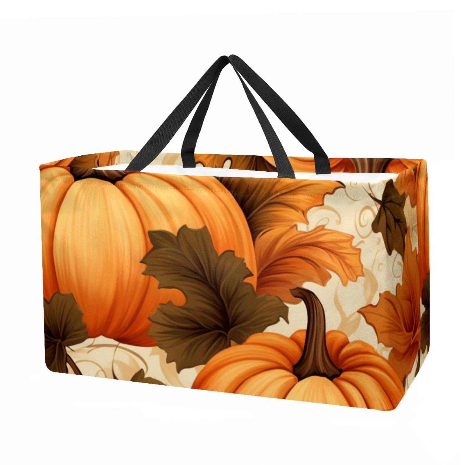 Leaves Large Foldable Oxford Cloth Picnic Basket - Versatile Shopping ...