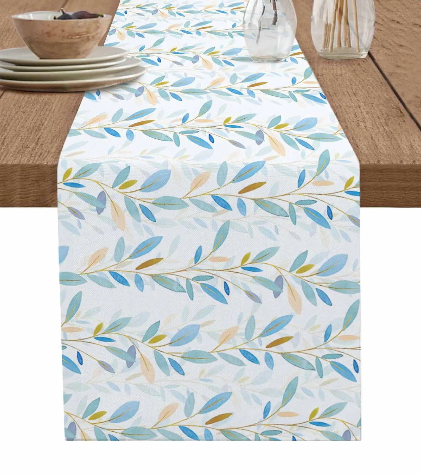 Leaves Lines Leaves Table Runner Wedding r Table Runner Holiday Dining ...