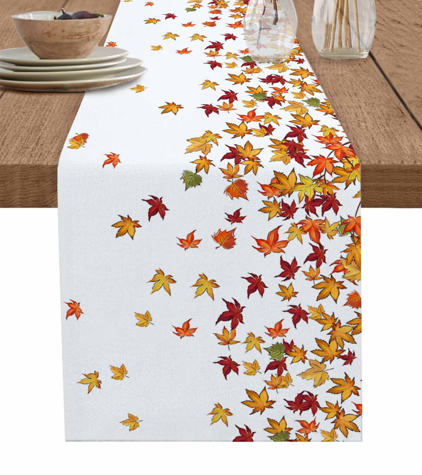 Leaves Maple Leaf Table Runner Wedding r Table Runner Holiday Dining ...