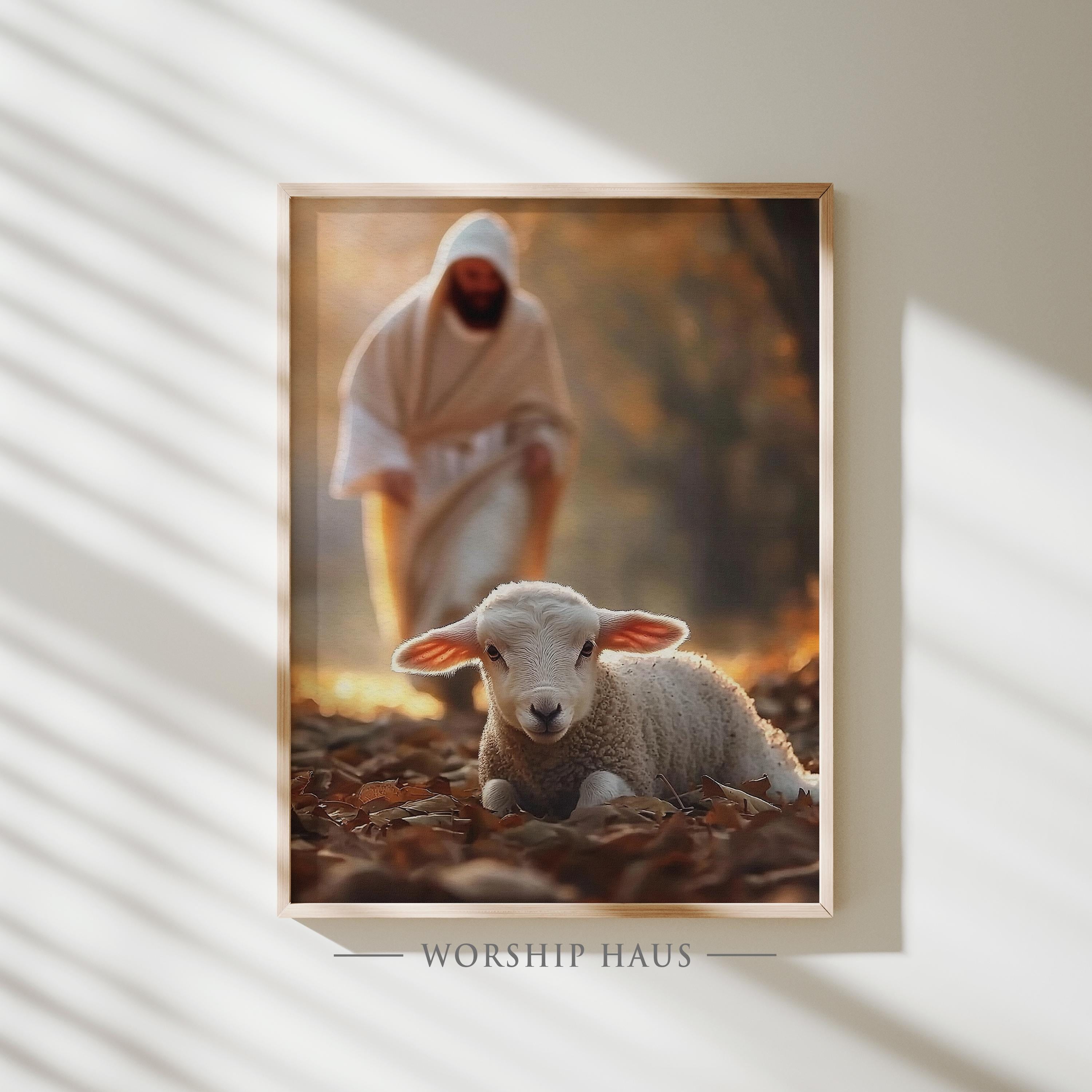 He Leaves The Ninety Nine For One Modern Christian Art Lost Sheep ...