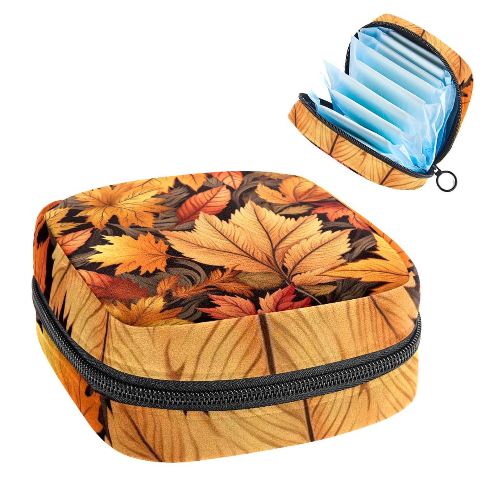 Leaves Pad Bag, Sanitary Napkin Pouch, Small Pouch, Makeup Brush Pouch ...