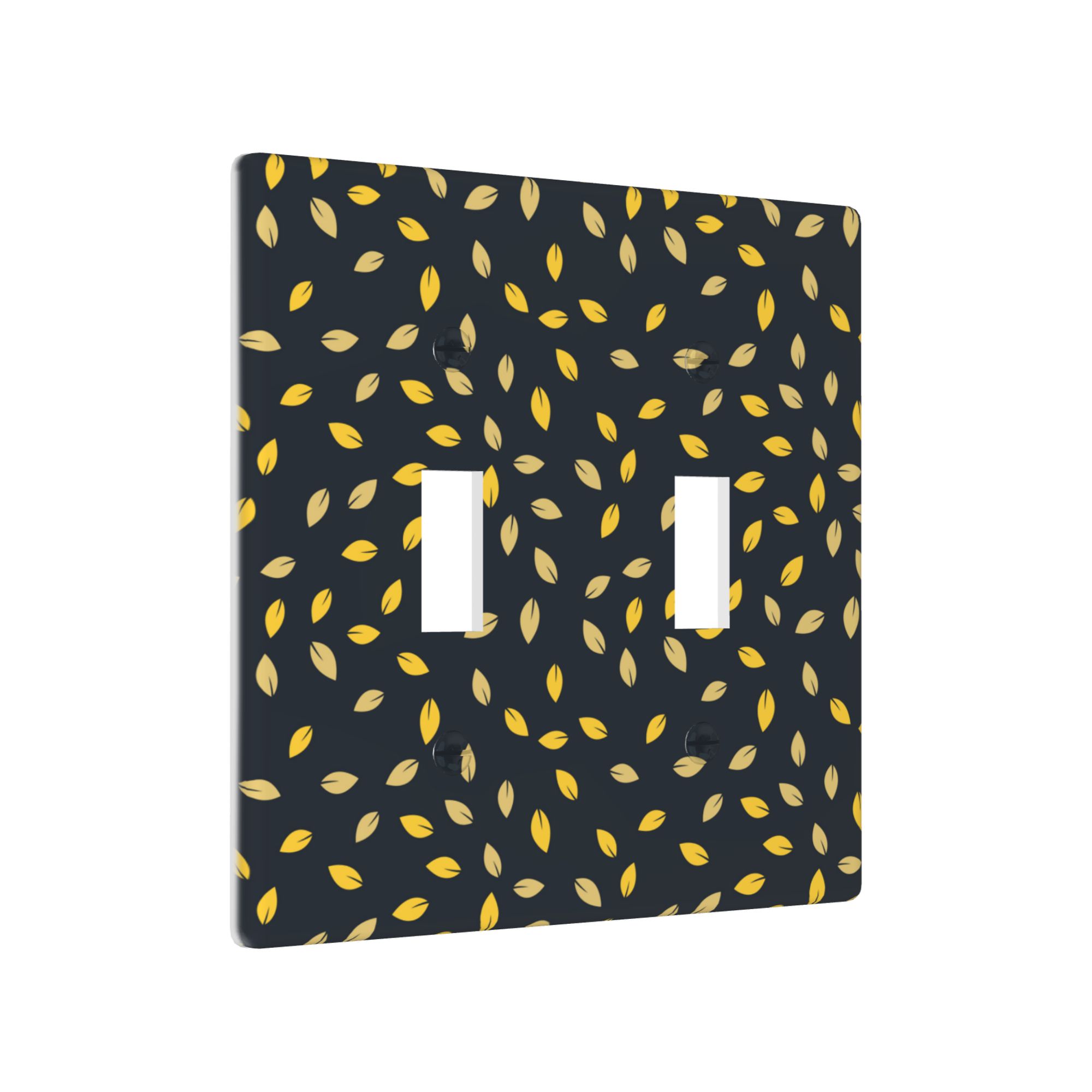 Leaves Patterns Double Toggle Light Switch Plate Decorative Wall Plate ...