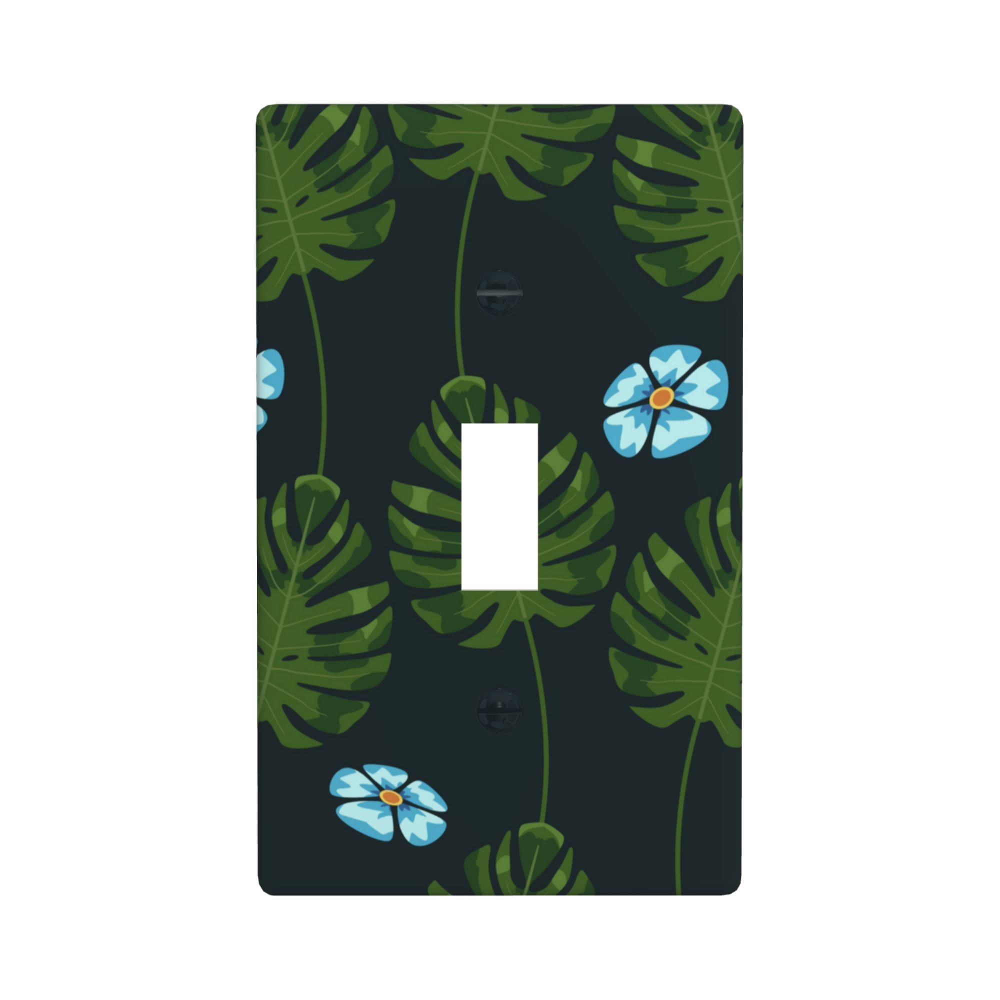 Leaves Patterns Single Toggle Light Switch Plate Decorative Wall Plate ...