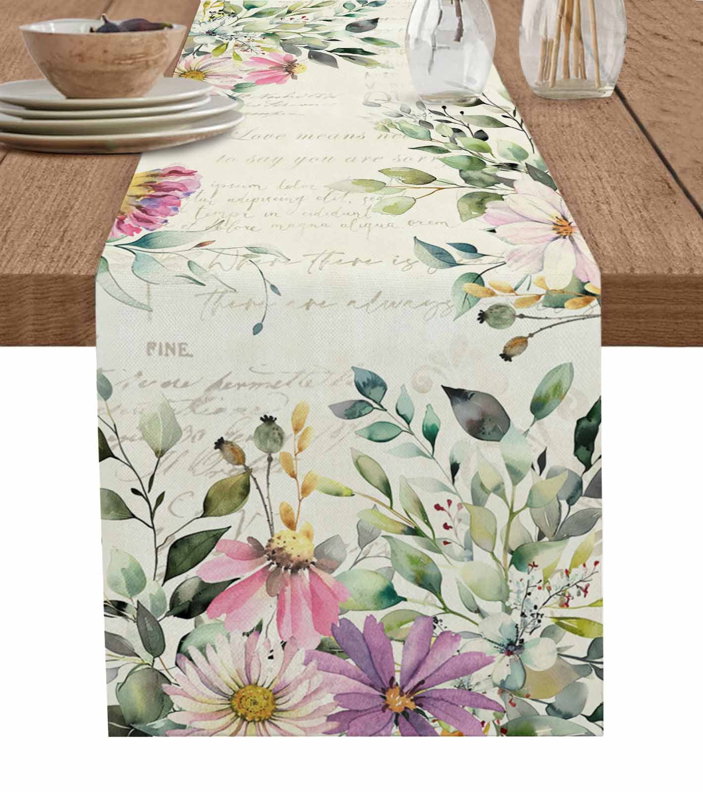 Leaves Plant Dense Gradient Table Runner ration Home r Dinner Table ...