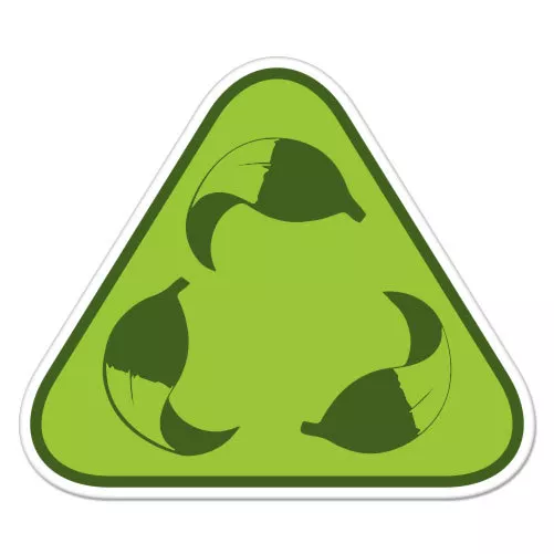 Leaves Recycle Sign Environmental Sticker Decal Phone Decal Water ...