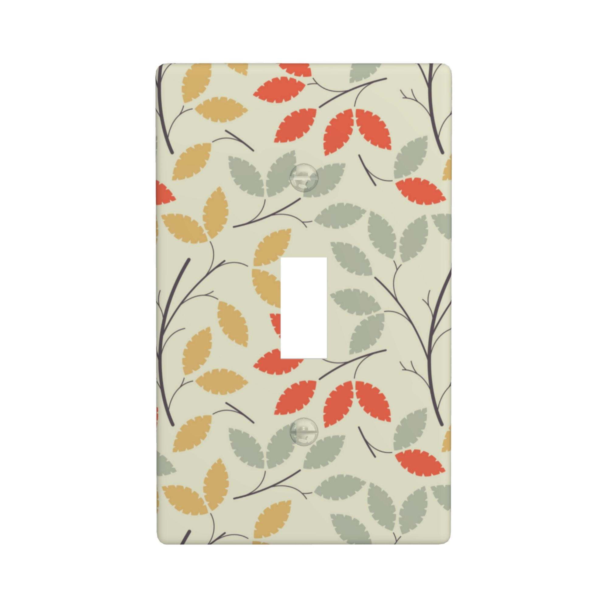 Leaves Seamless Background Single Toggle Light Switch Plate Decorative ...