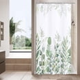 Leaves Small Stall Shower Curtain 36 x 72, Plant Leaves Narrow Half ...
