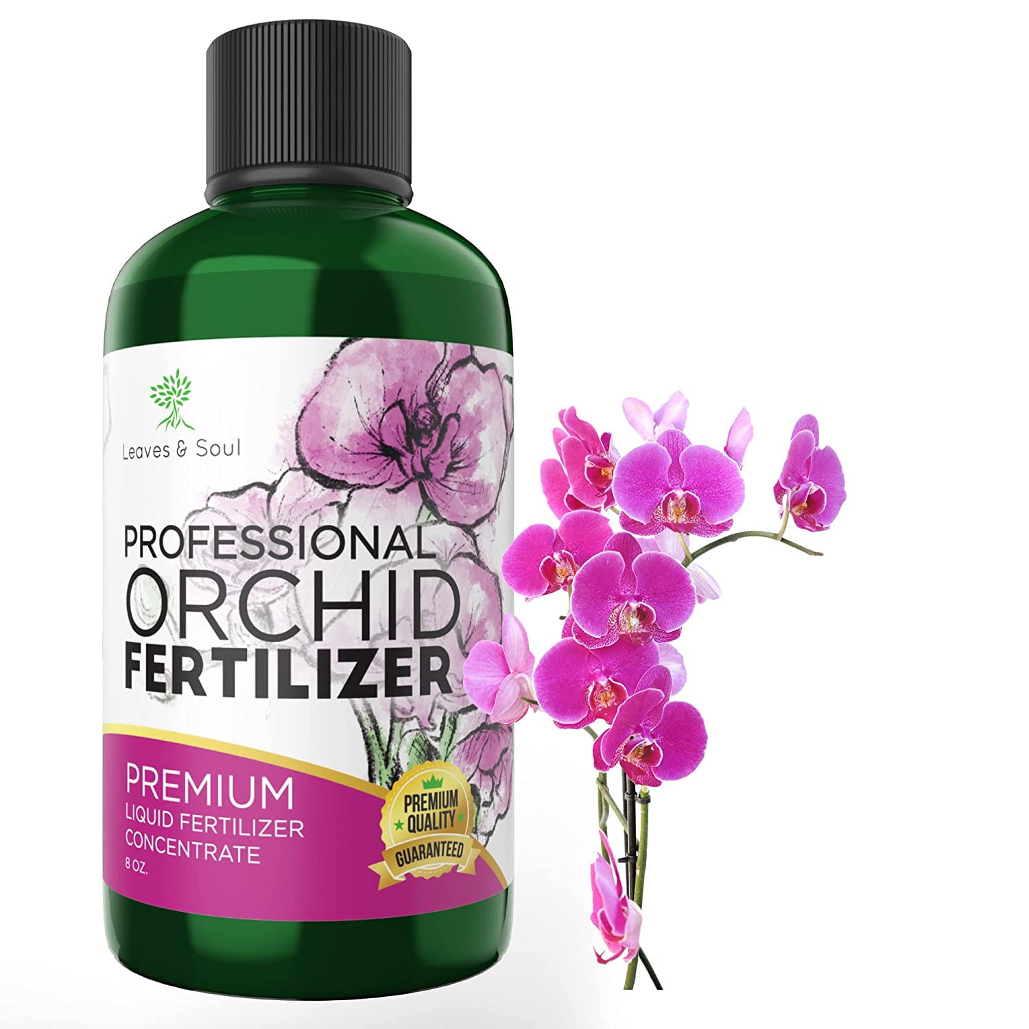 Leaves and Soul Professional Liquid Indoor Orchid Fertilizer, 3-1-2 ...
