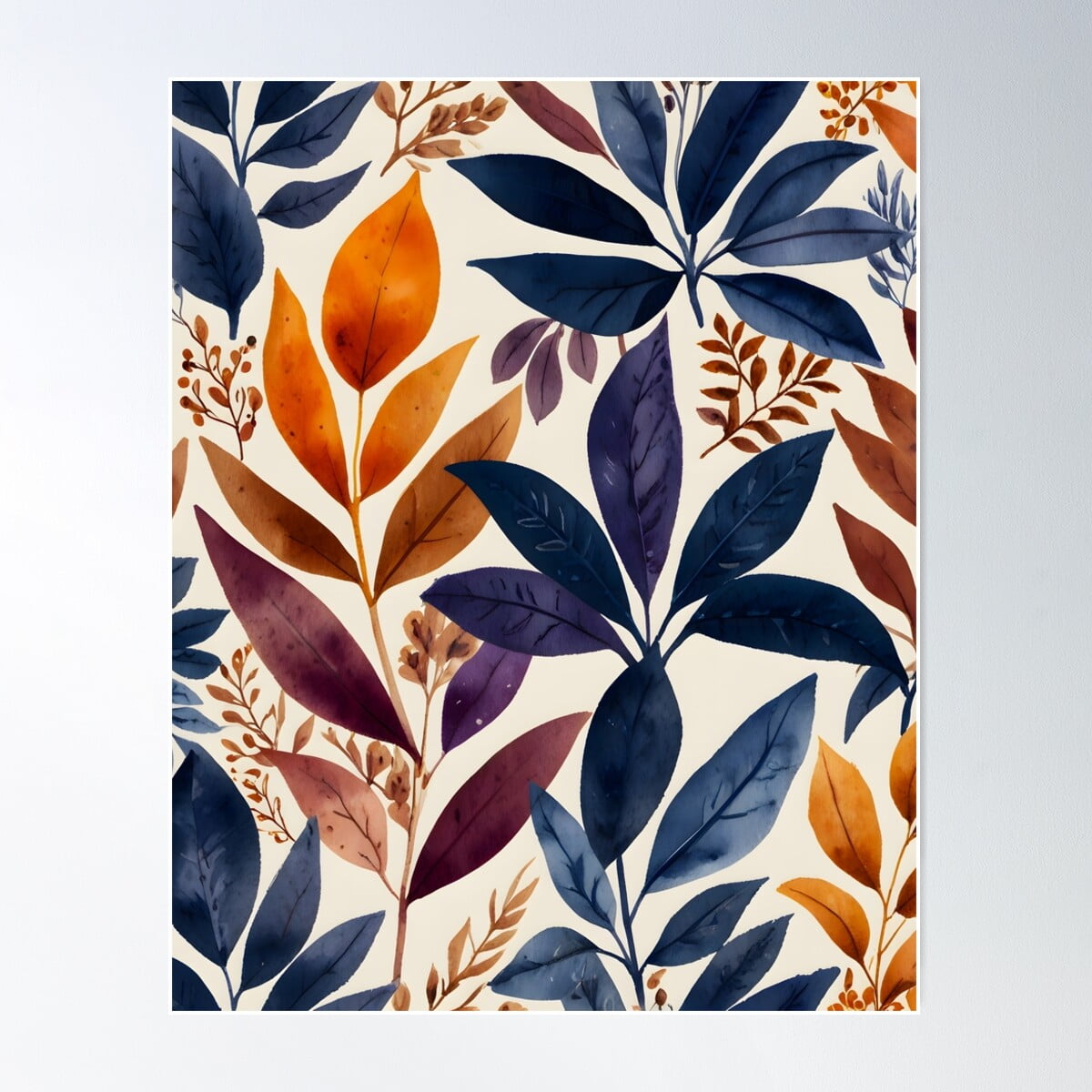 Where Leaves Tell Stories, Fall Inspired Minimalist Nature, Watercolor ...