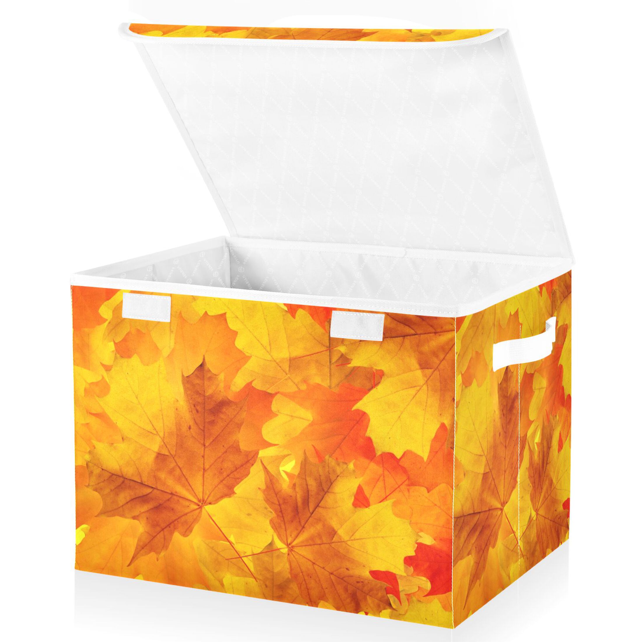 Leaves Tree Large Lidded Bin Foldable Storage Baskets Boxes Cubes Lids ...