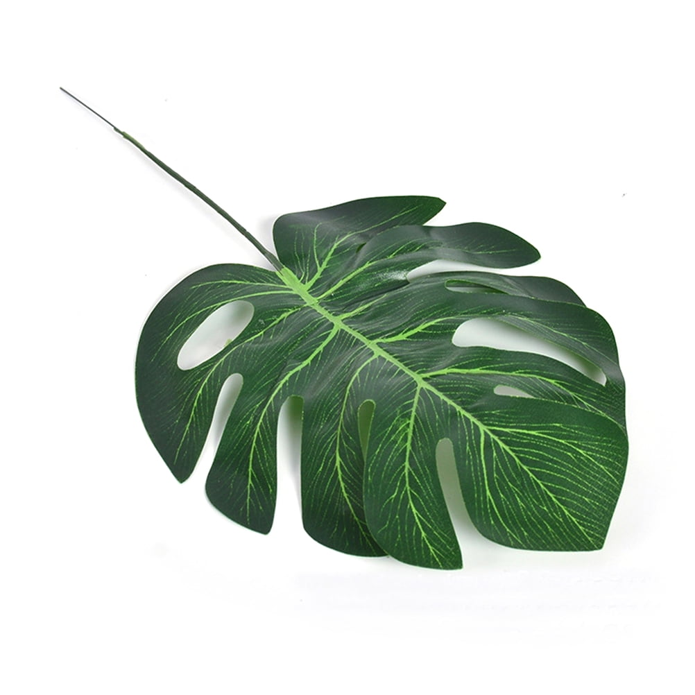 Leaves Tropical Monstera Artificial Leaf Plant Palm Decoration Fake ...