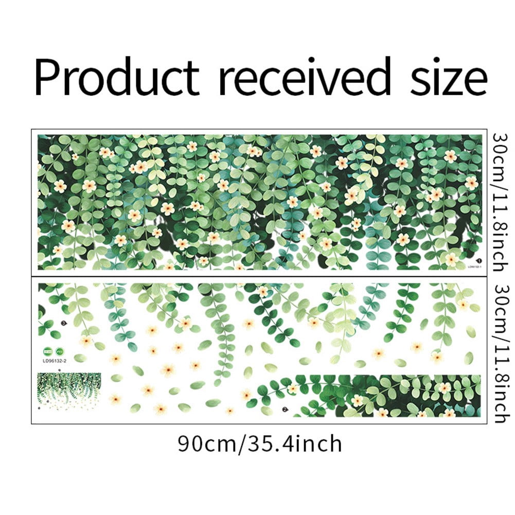 Leaves Vines Flower Wall Stickers Removable Background Stickers Wall ...