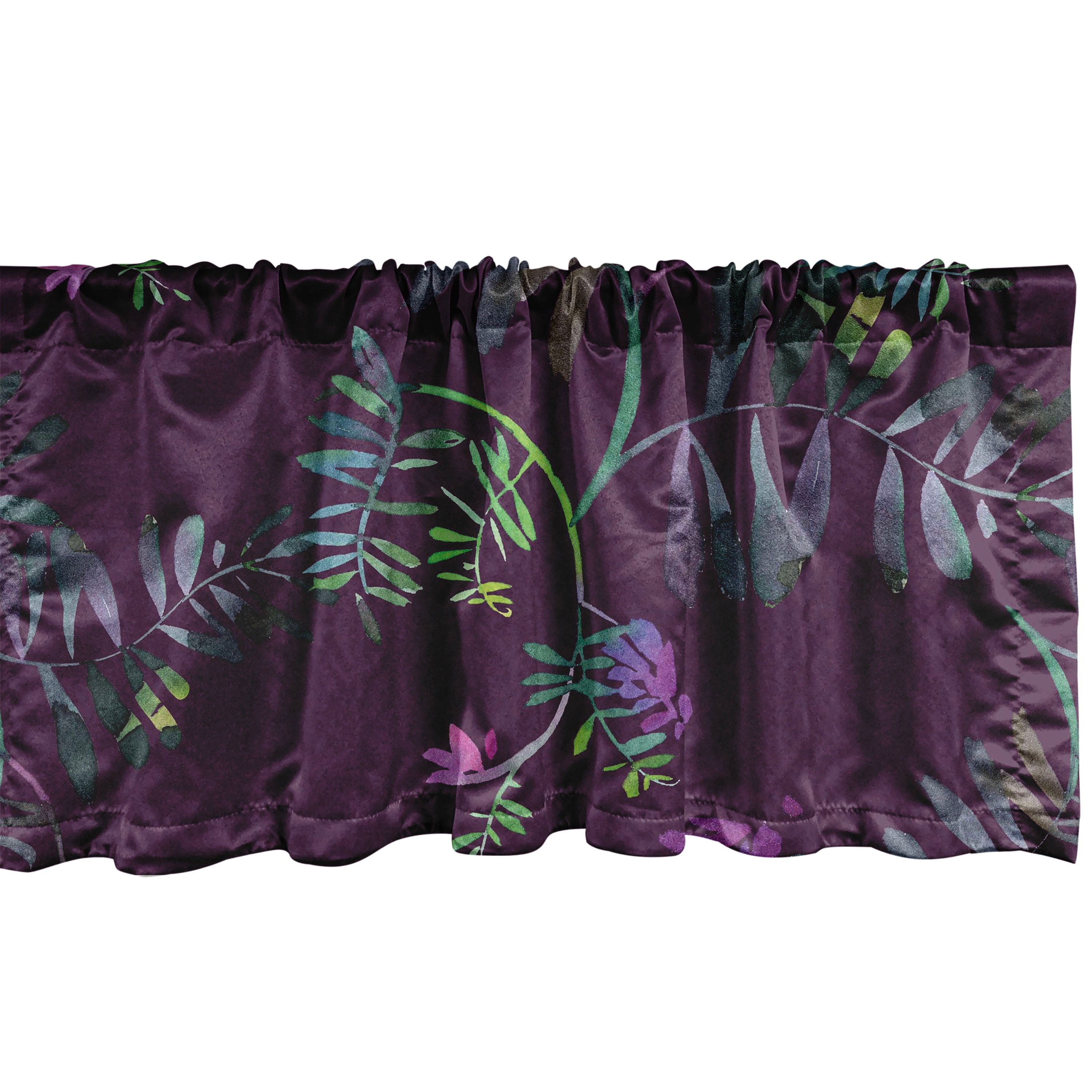 Leaves Window Valance, Watercolor Design Print Modern Leaf Print ... Leaves Window Valance, Watercolor Design Print Modern Leaf Print ...