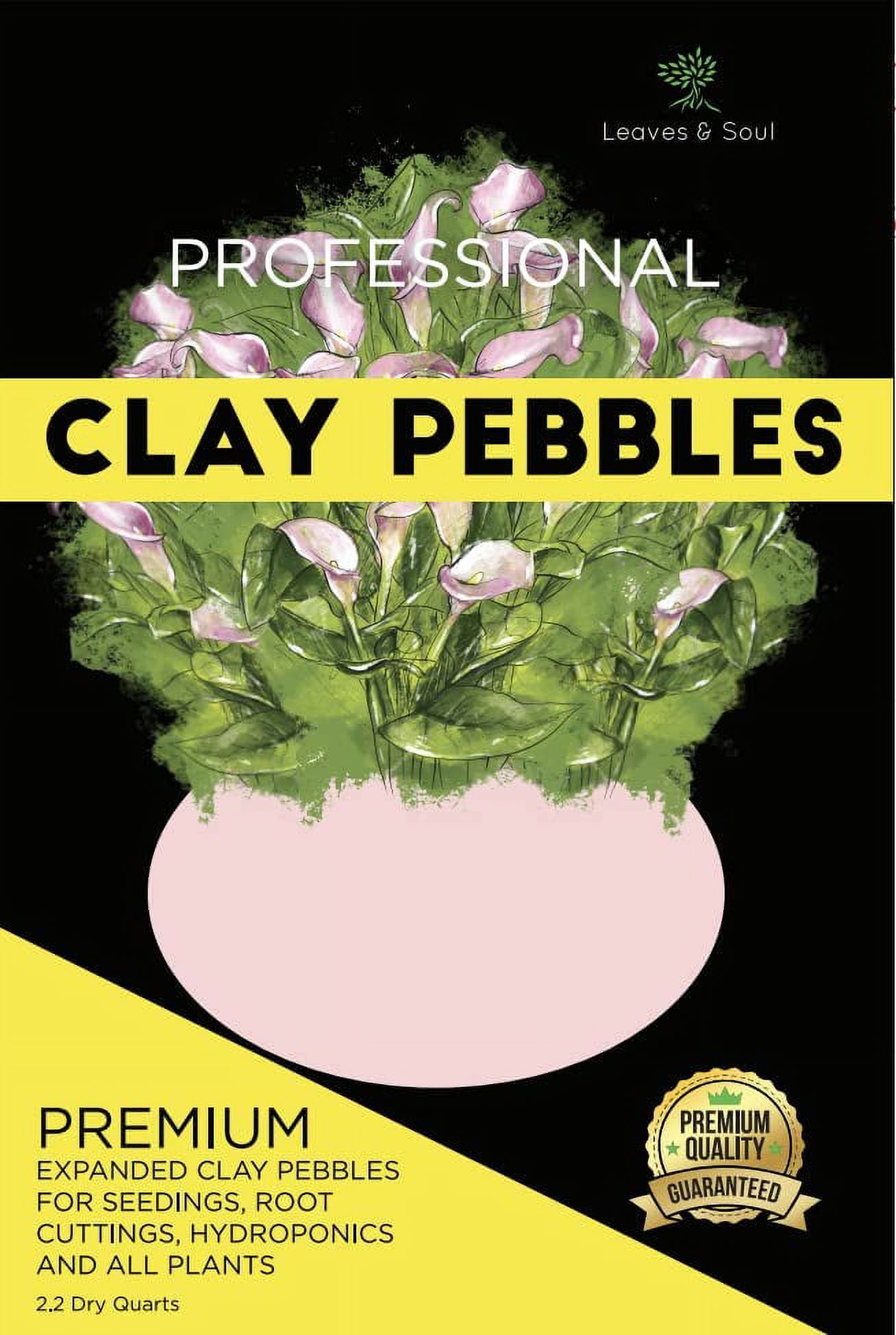 Leaves and Soul Professional Clay Pebbles, Lightweight Soil Additive ...