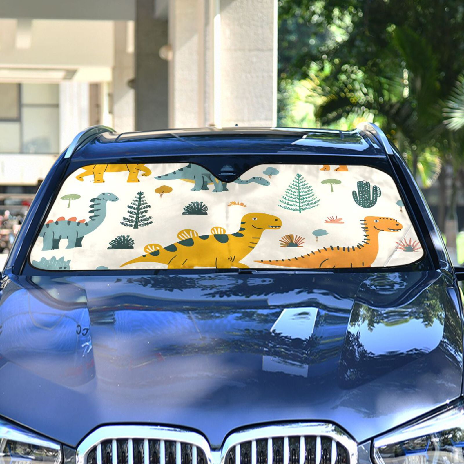 Leaves with Dinosaurs Automotive Front Car Windshield Sun Shade ...