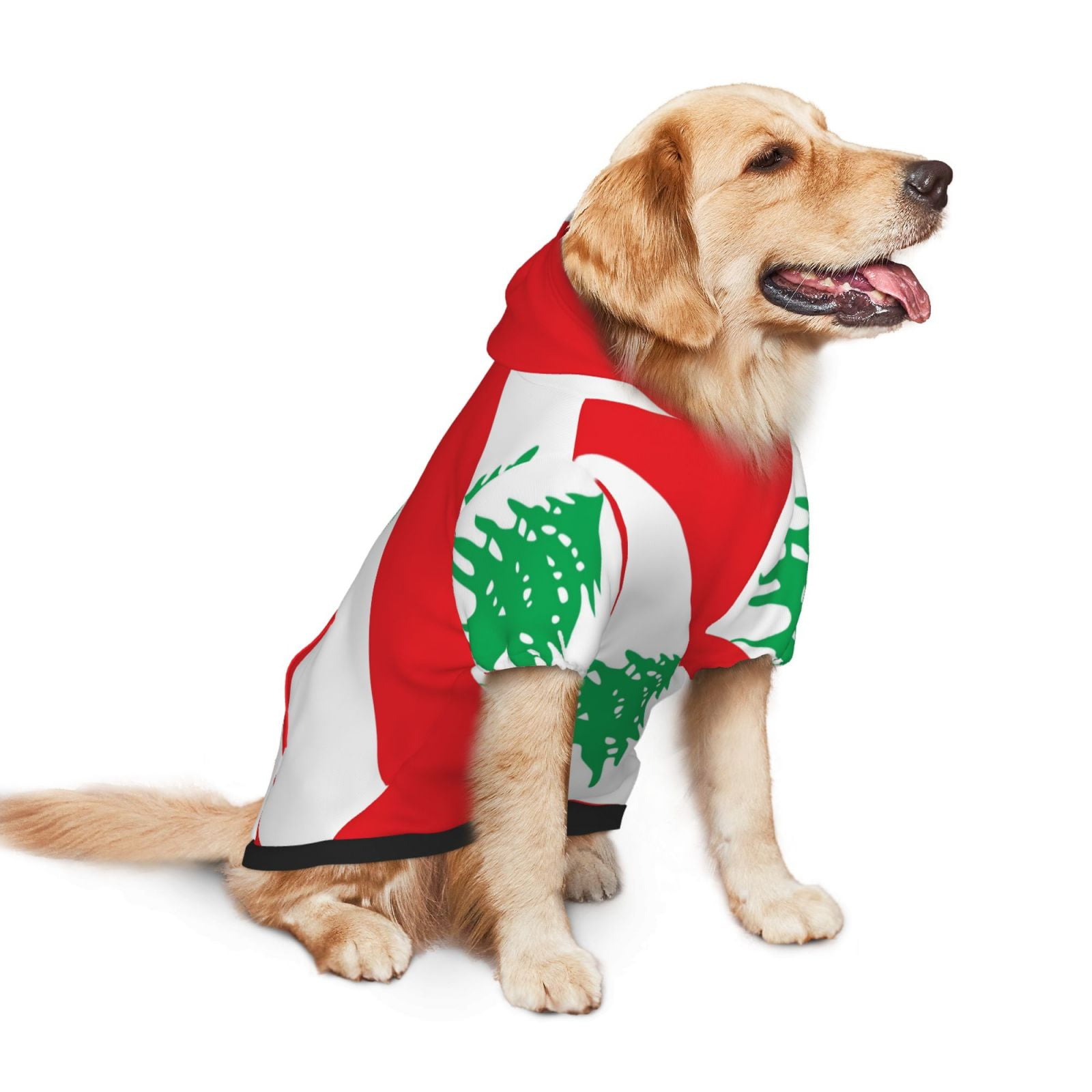 Lebanese Flag Dog Hoodie Pet Coat for Medium and Large Dogs Daily Use ...