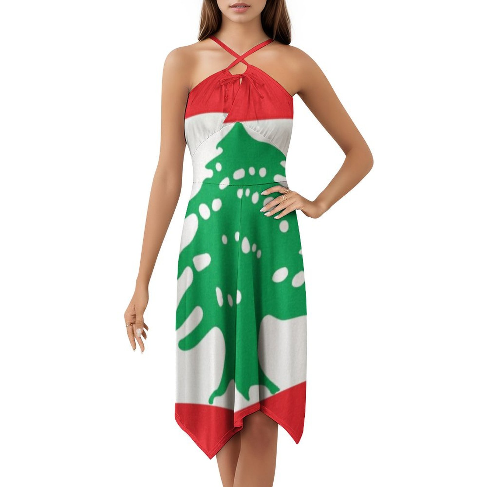 Lebanese Flag of Lebanon Dress Elegant Party Dresses Evening Dresses ...