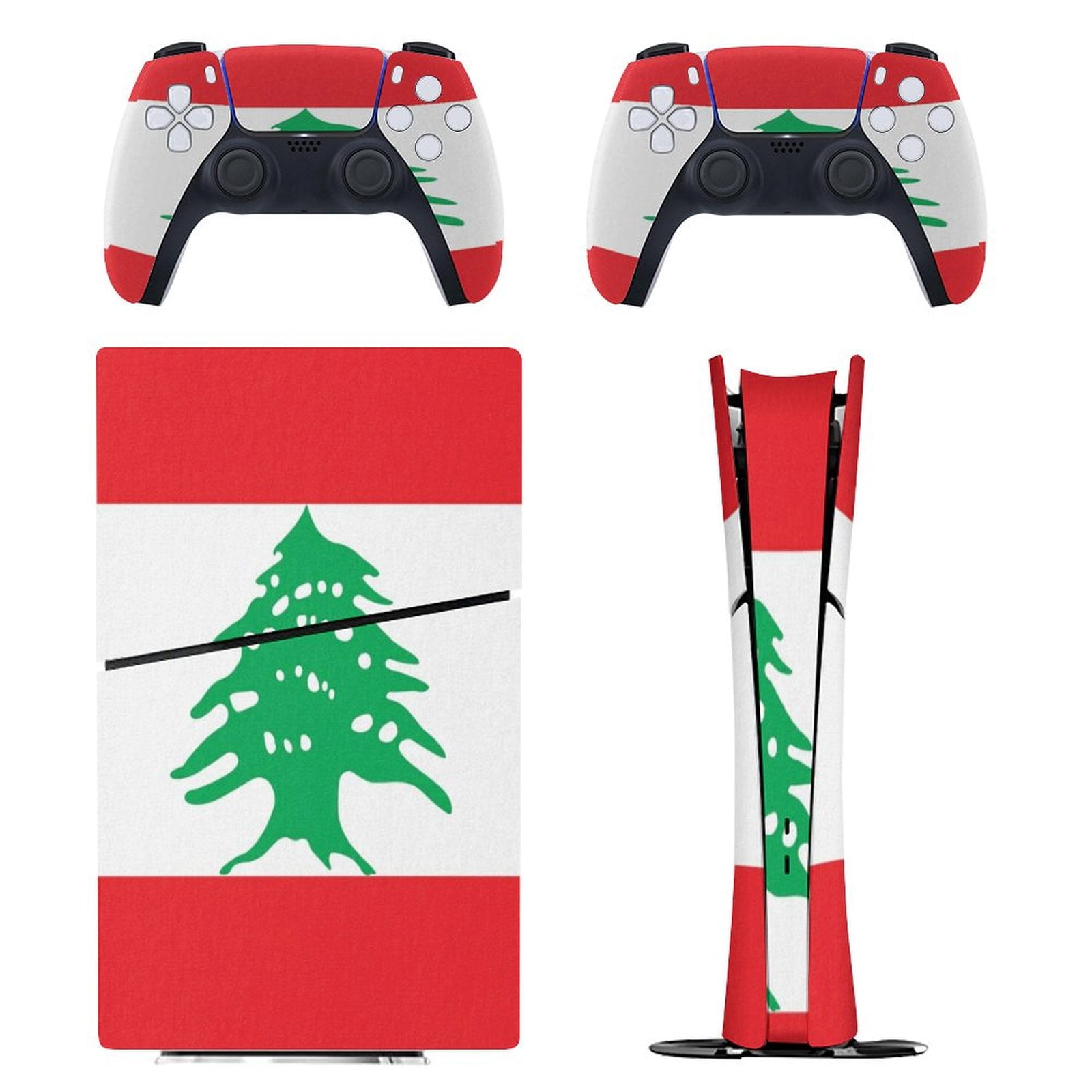 Lebanese Flag of Lebanon PS5/PS5 Pro/PS5 Slim Digital Disc Skin Sticker ...