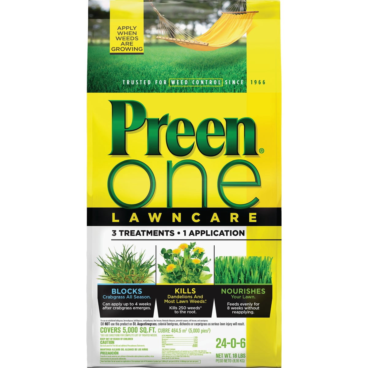 Lebanon Chemical Corp. Preen One Lawn Care Weed Killer With Fertilizer ...