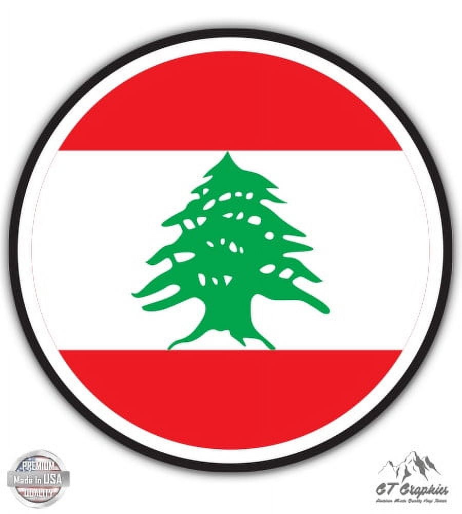 Lebanon Flag - 8" Vinyl Sticker - For Car Laptop I-Pad - Waterproof ...