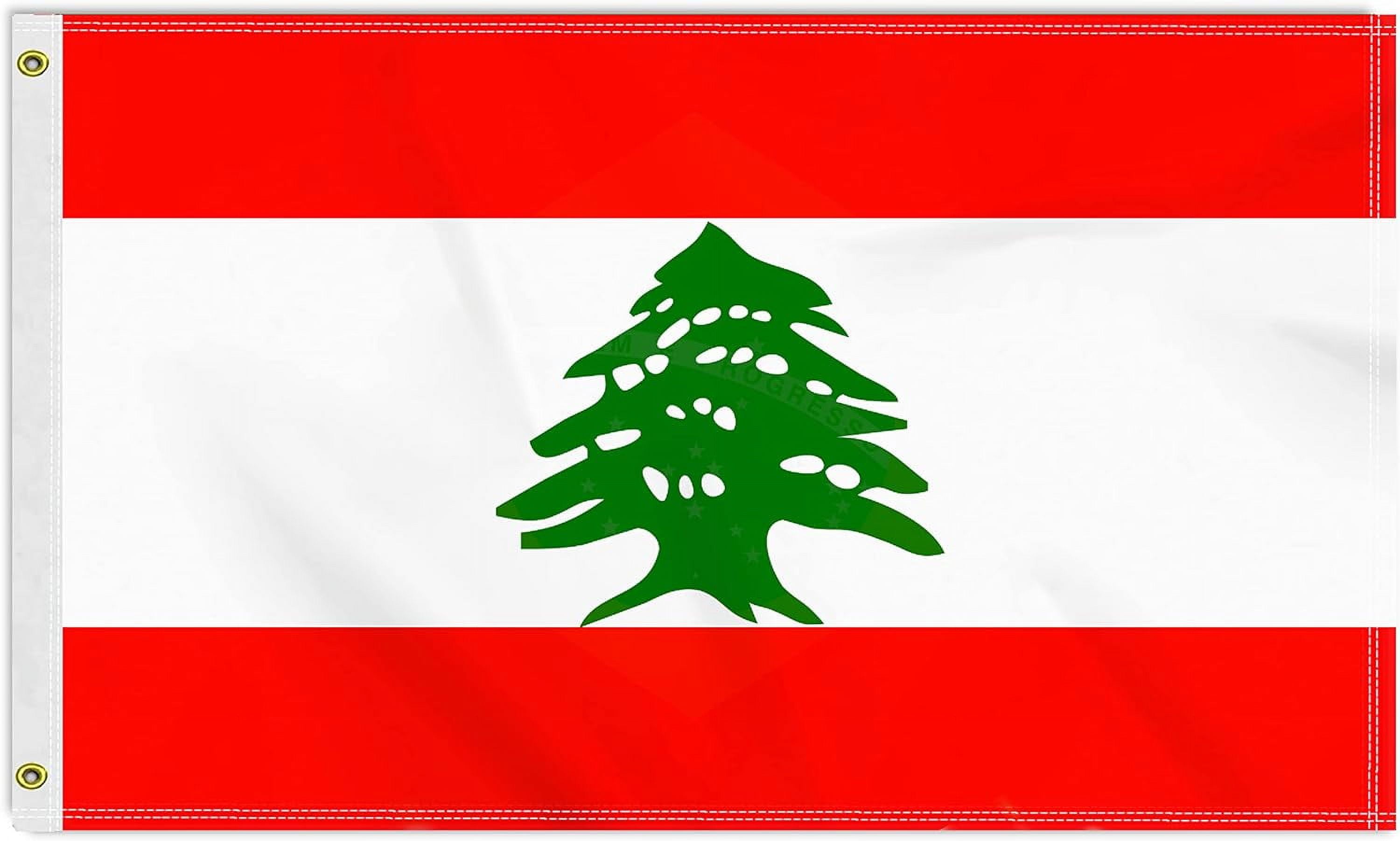 Lebanon Flag, Lebanese National Outdoor Banner,Doube Side Printing ...