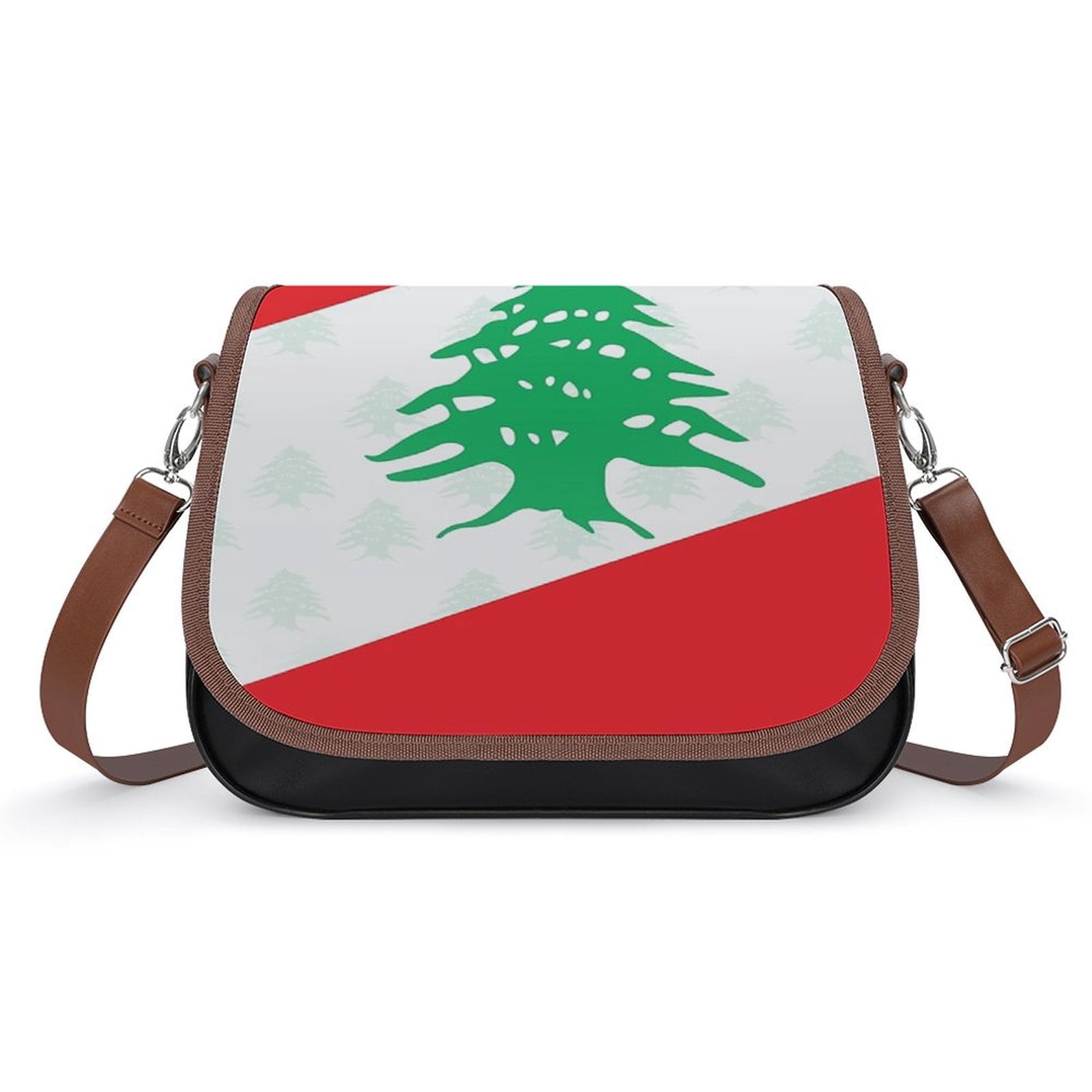 Lebanon Flag Vintage Crossbody Bag for Women Medium Leather Hobo Bags ...