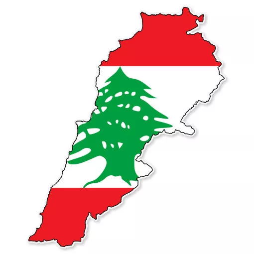 Lebanon Map Flag Sticker Phone Decal Water Bottle Stickers Car Decals ...