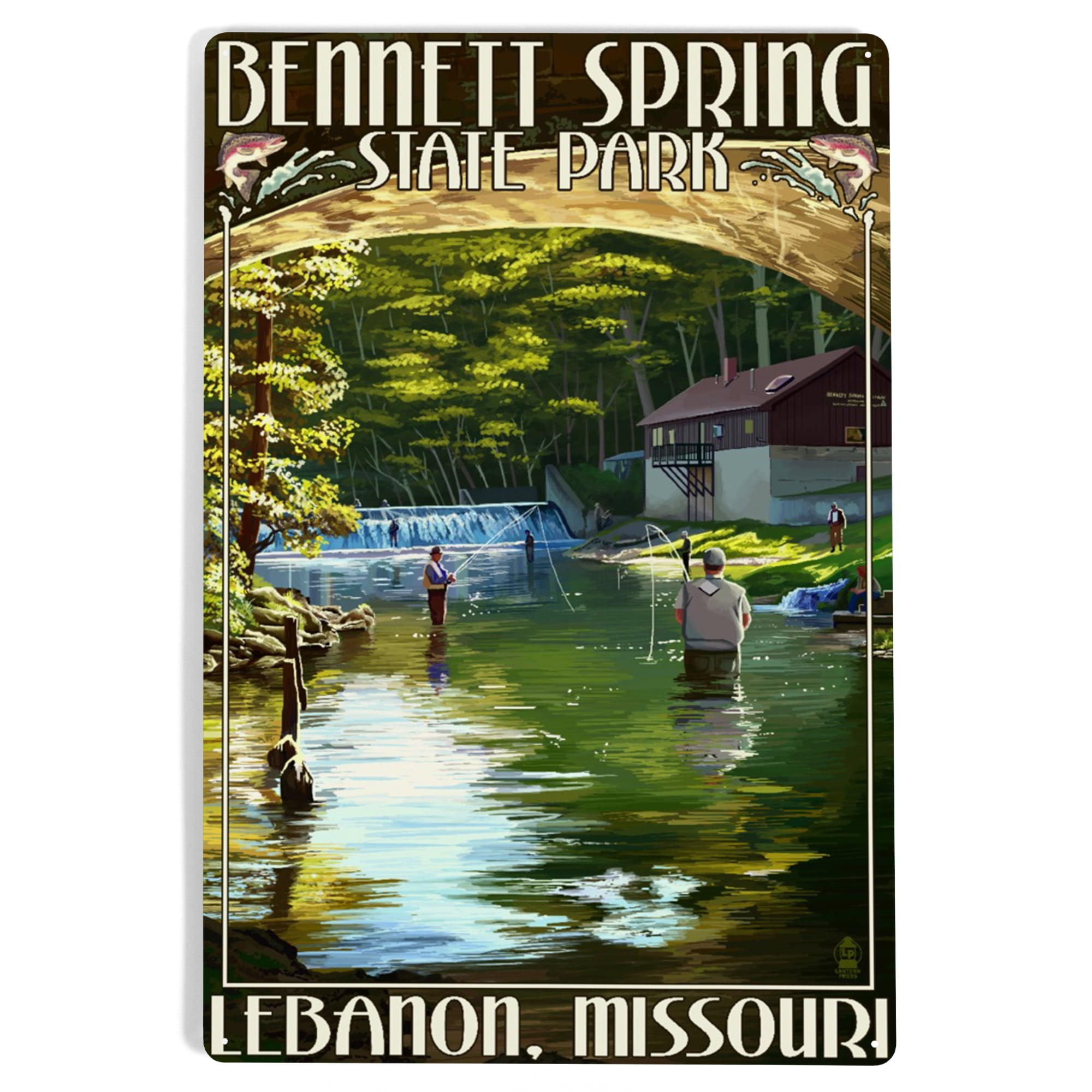 Lebanon, Missouri, Bennett Spring State Park (12x18 Aluminum Art ...