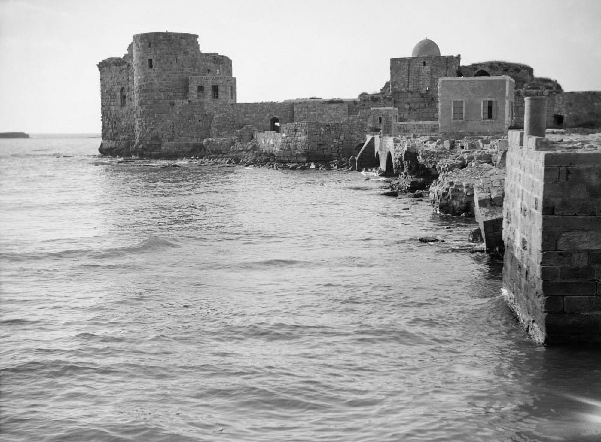 Lebanon: Sidon, C1925. /Nthe Ruins Of A Castle In Sidon, Lebanon, Built ...