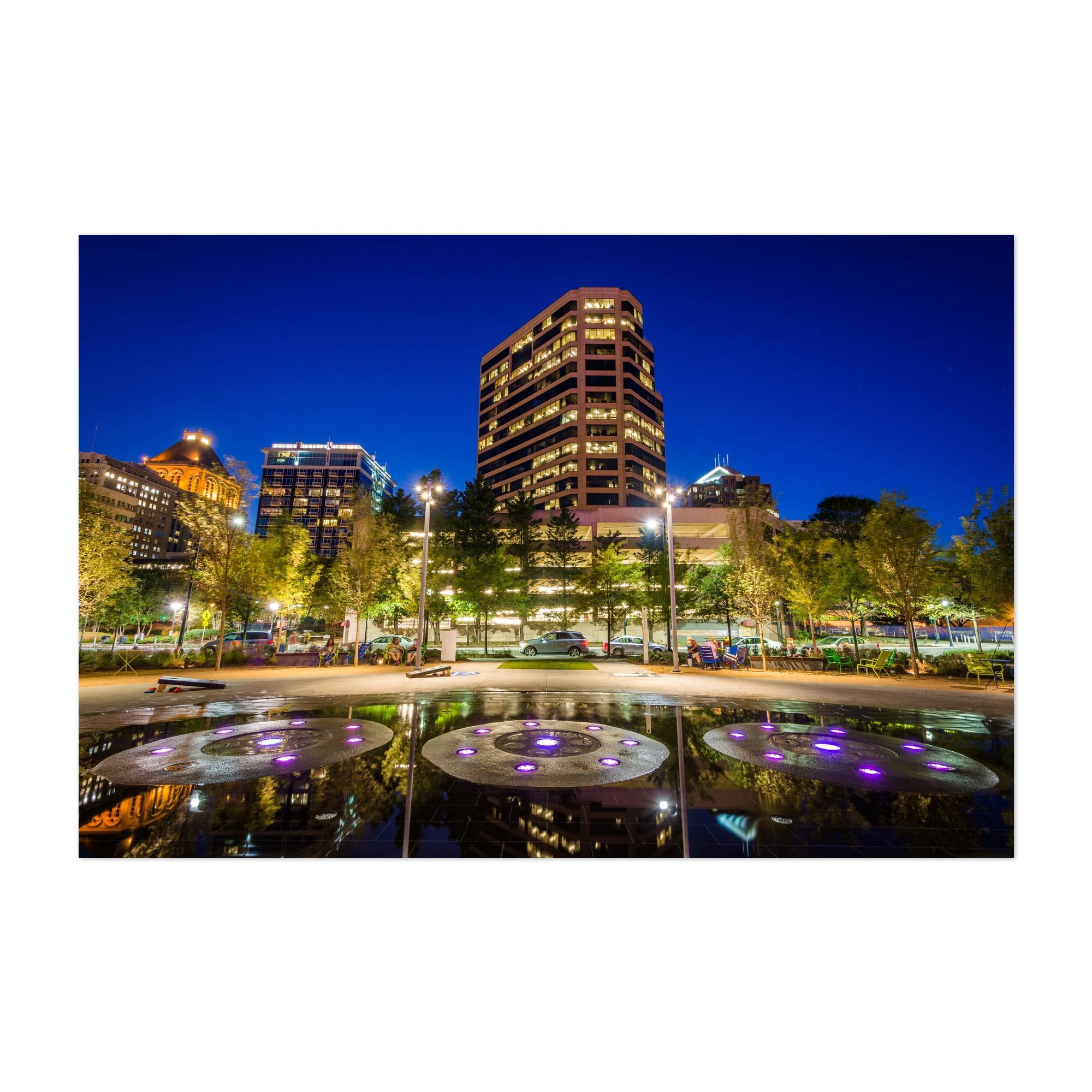 Lebauer Fountains - Greensboro North Carolina Photography Unframed Wall ...