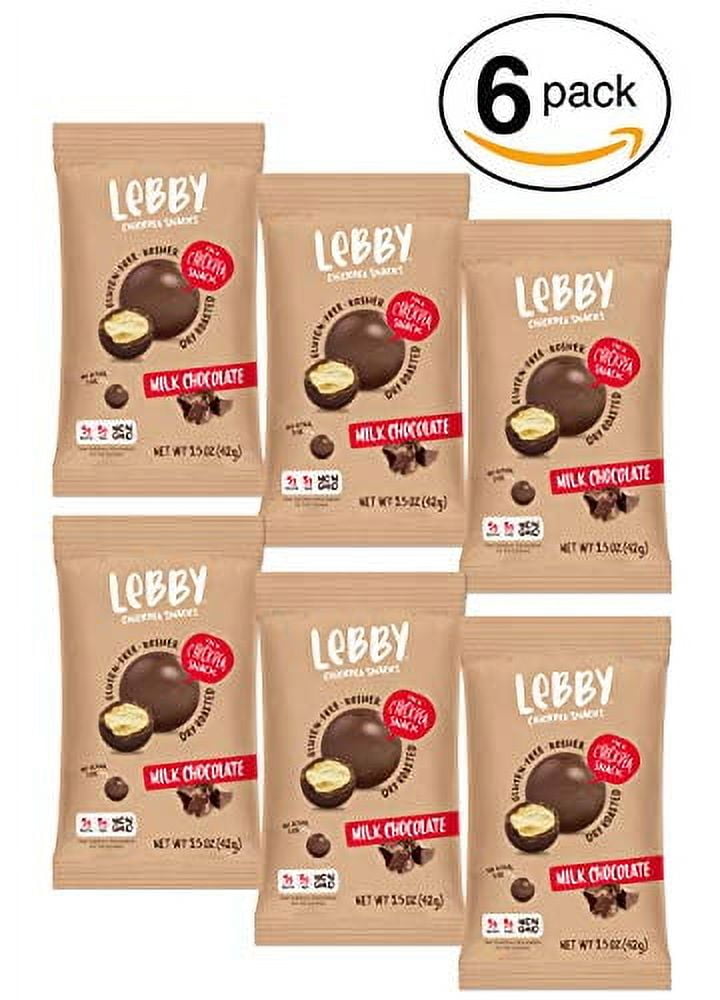 Lebby GF Chickpea Snacks, Milk Chocolate, 1.5 oz, 6 pack, Vegan, non ...