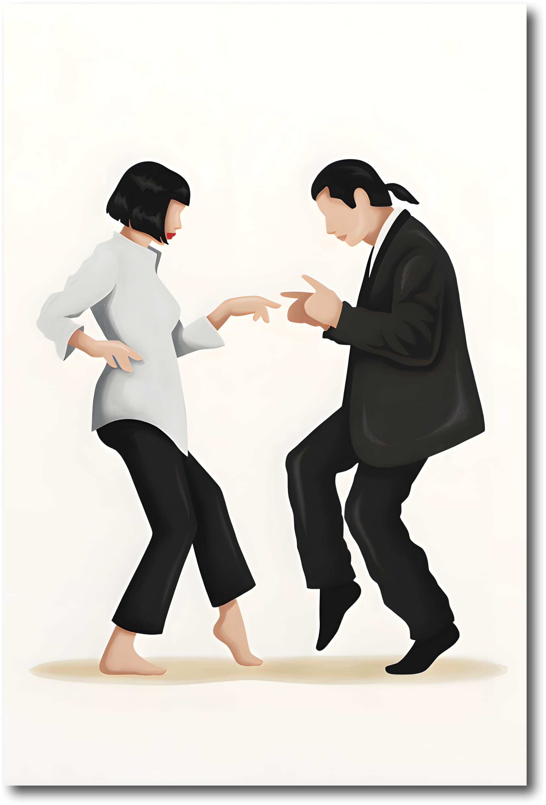 Lebe and Liebe Pulp Fiction Inspired Poster, Minimalist Mia and Vincent ...