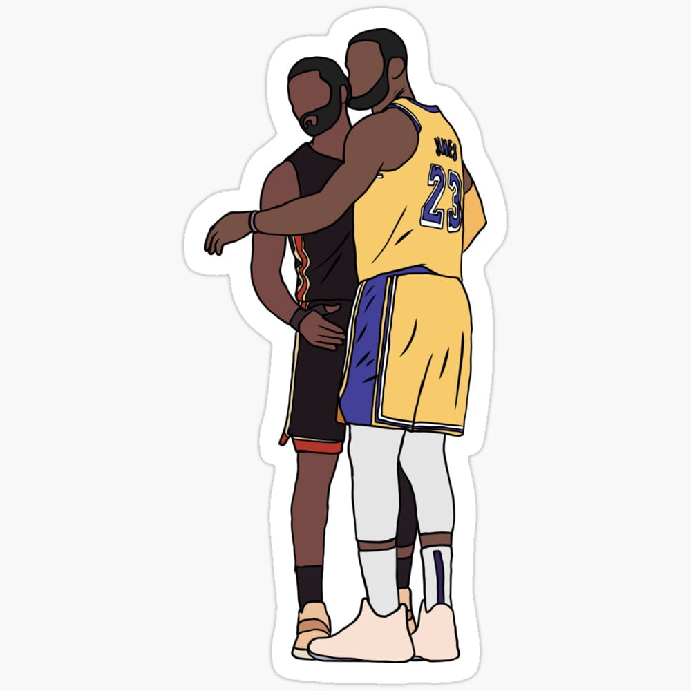 Lebron And Wade'S Last Game Together Sticker Phone Decal Water Bottle ...