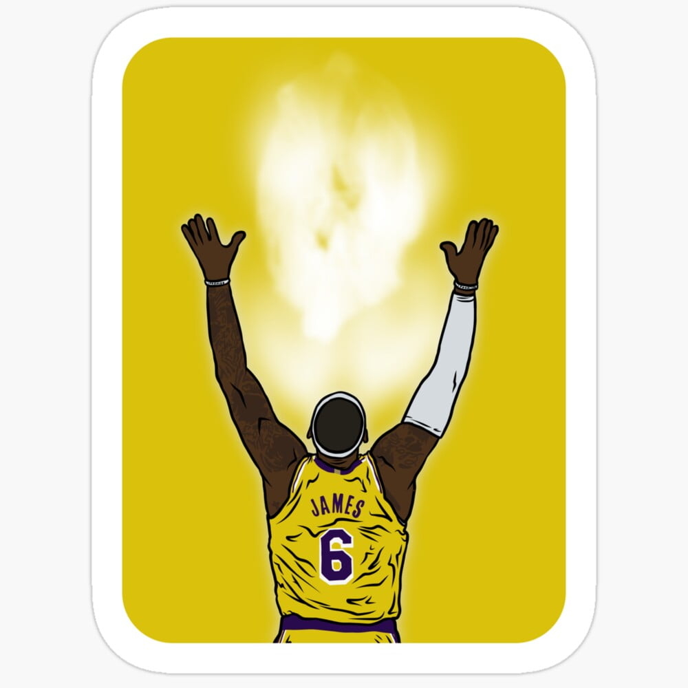 Lebron Iconic Chalk Toss Sticker Phone Decal Water Bottle Stickers Car ...