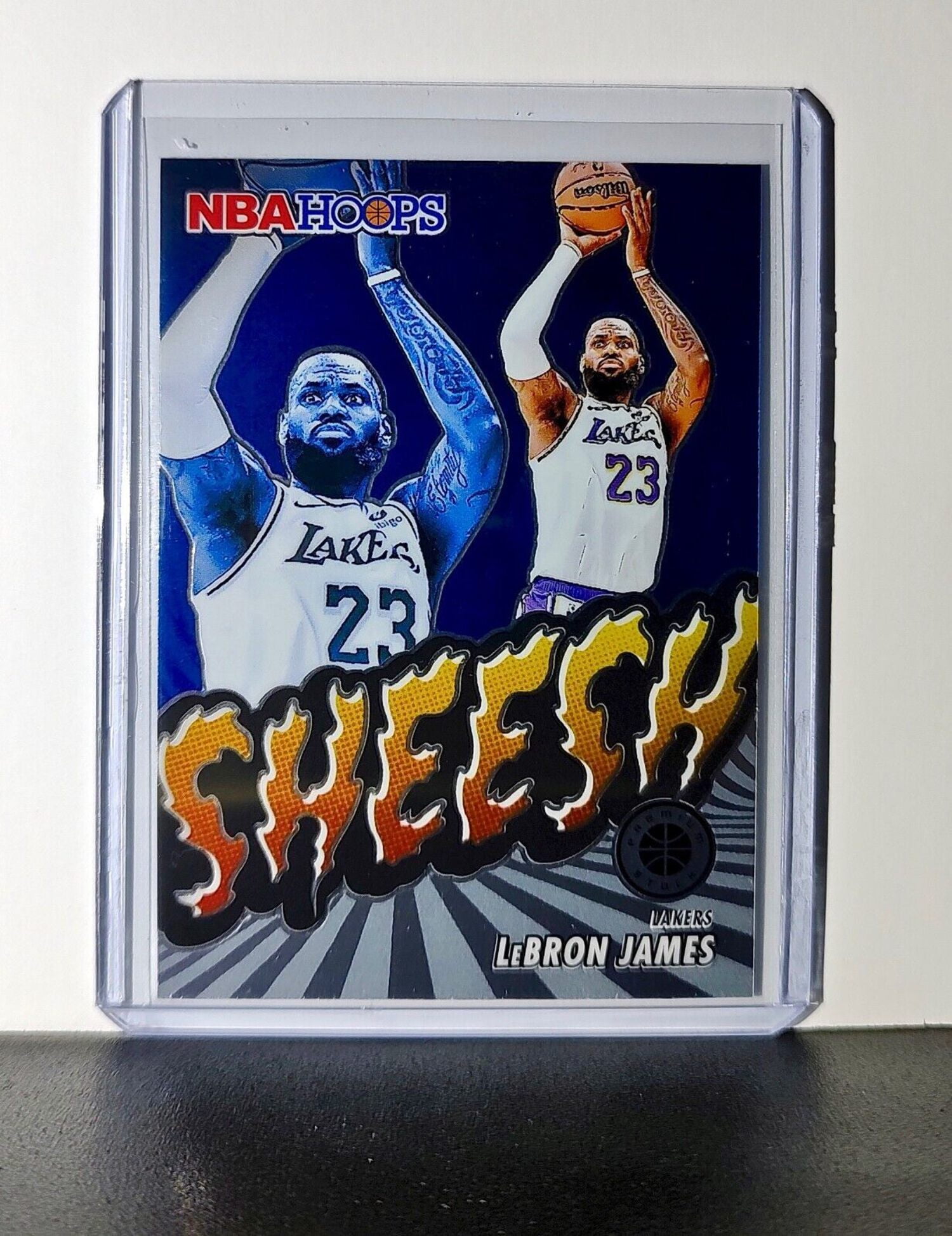 Lebron James 2023-24 Panini Premium Stock NBA Hoops SHEESH #17 Card LA ...
