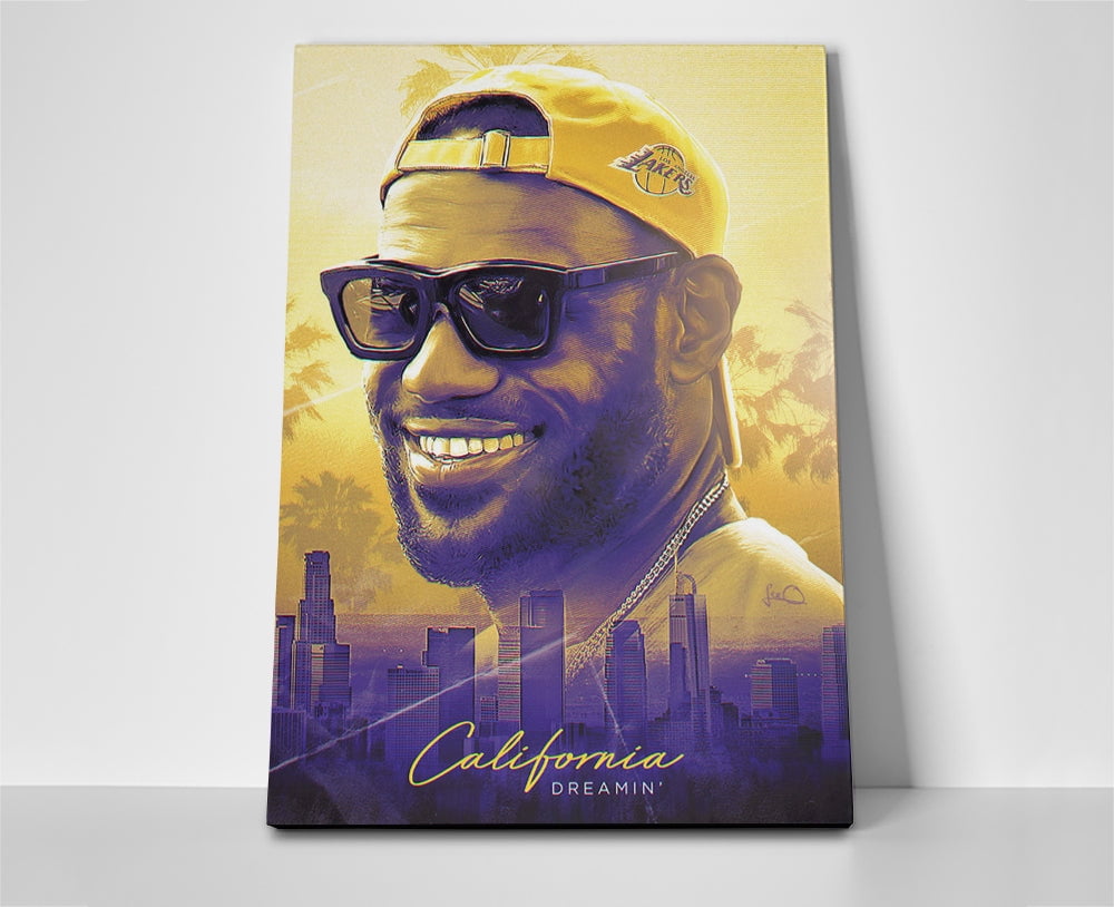 Lebron James California Dreamin Poster or Wrapped Canvas - Walmart.com
