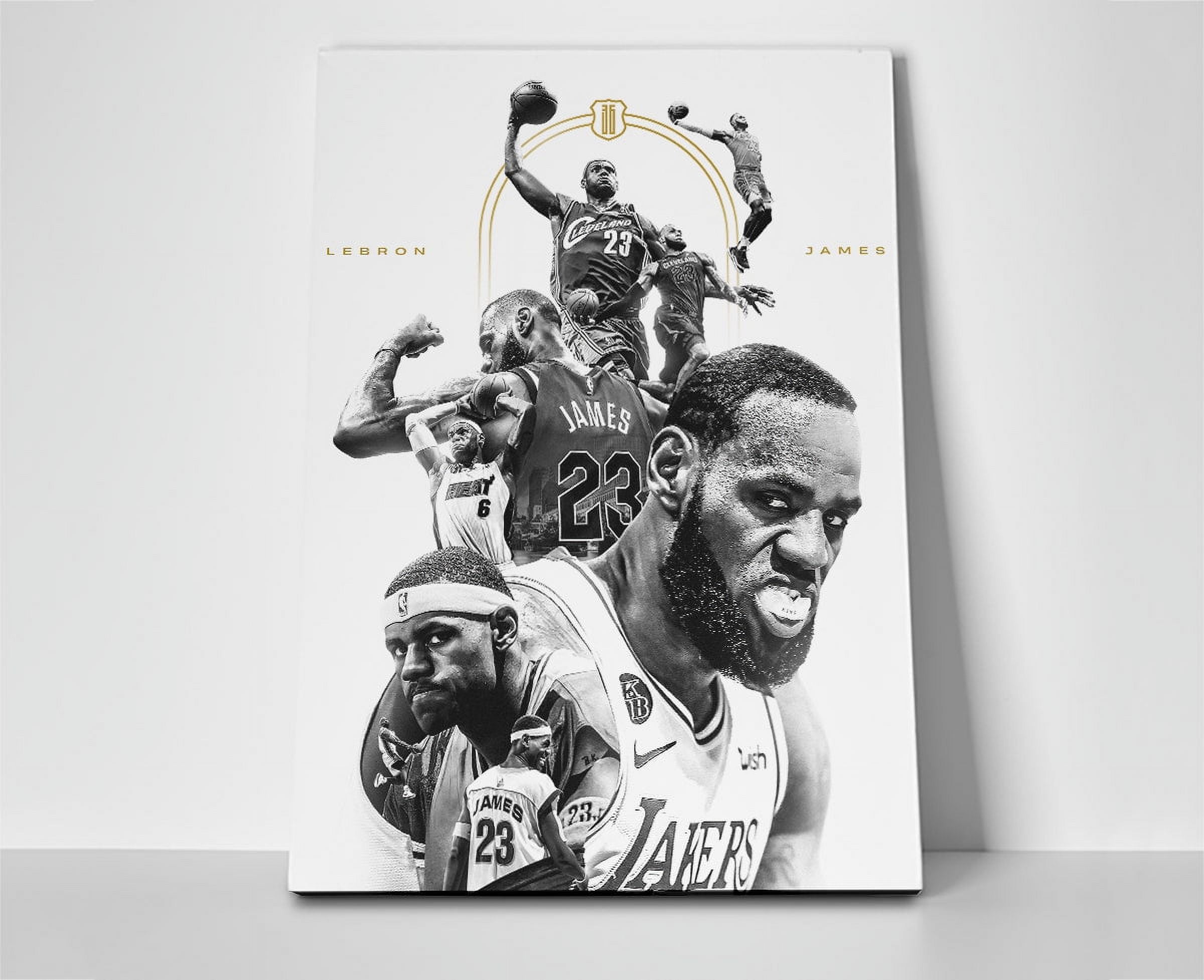 Lebron James Career Poster or Wrapped Canvas - Walmart.com